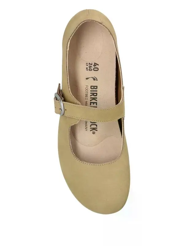 BIRKENSTOCK Santa Clarita Buckled Leather Mary Jane Flats
