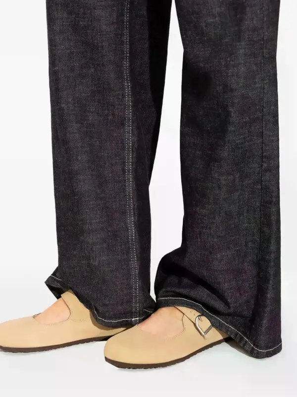 BIRKENSTOCK Santa Clarita Buckled Leather Mary Jane Flats