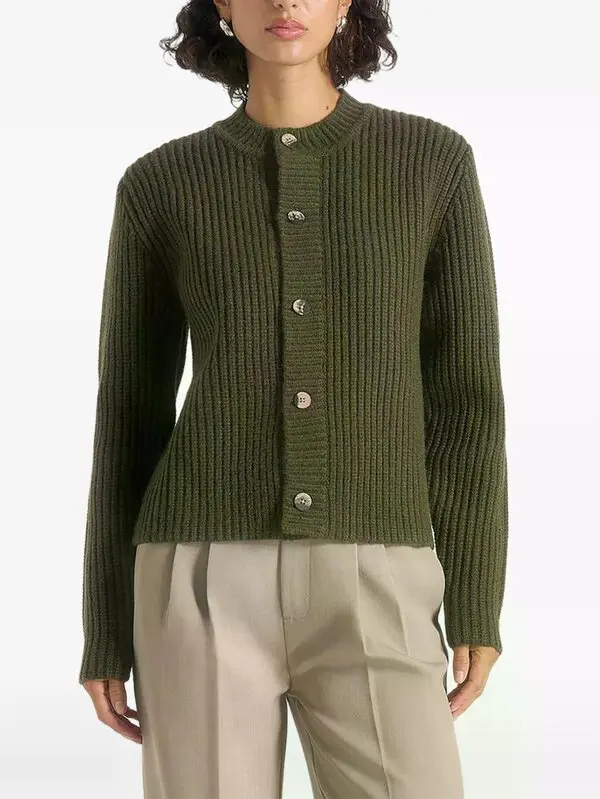 Manière De Voir Alix Crew-neck Ribbed Cardigan