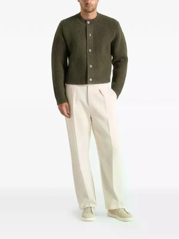 Manière De Voir Alix Crew-neck Ribbed Cardigan