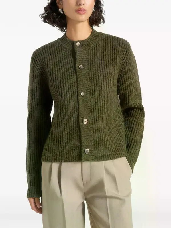 Manière De Voir Alix Crew-neck Ribbed Cardigan
