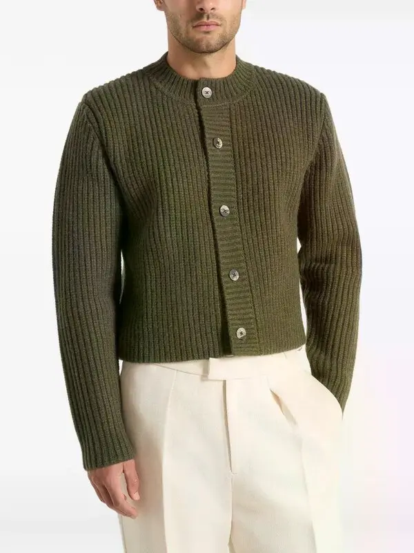 Manière De Voir Alix Crew-neck Ribbed Cardigan