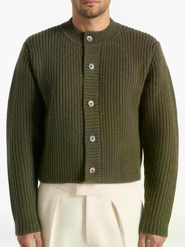 Manière De Voir Alix Crew-neck Ribbed Cardigan