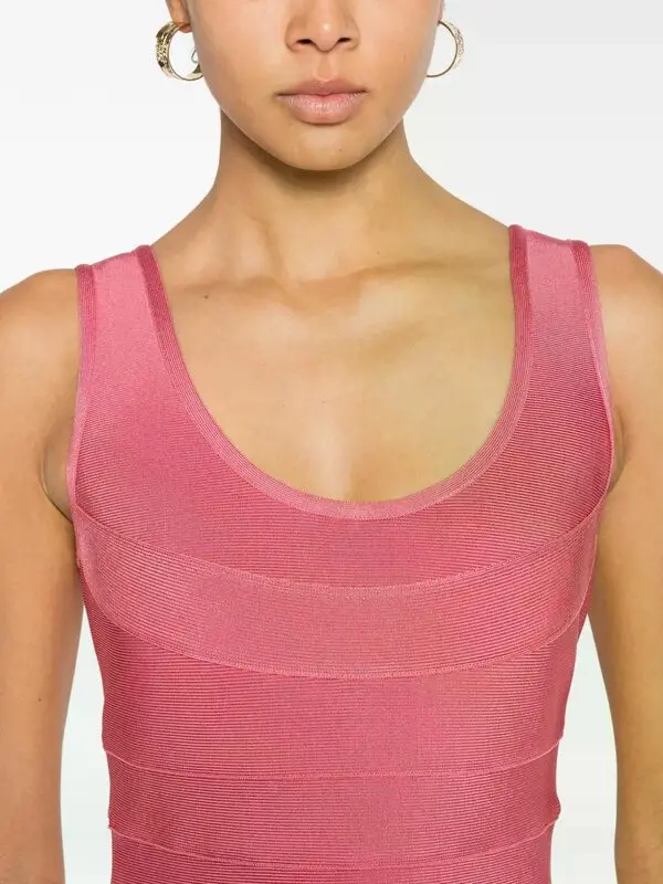 Herve Leger Amara Mini Dress - Pink