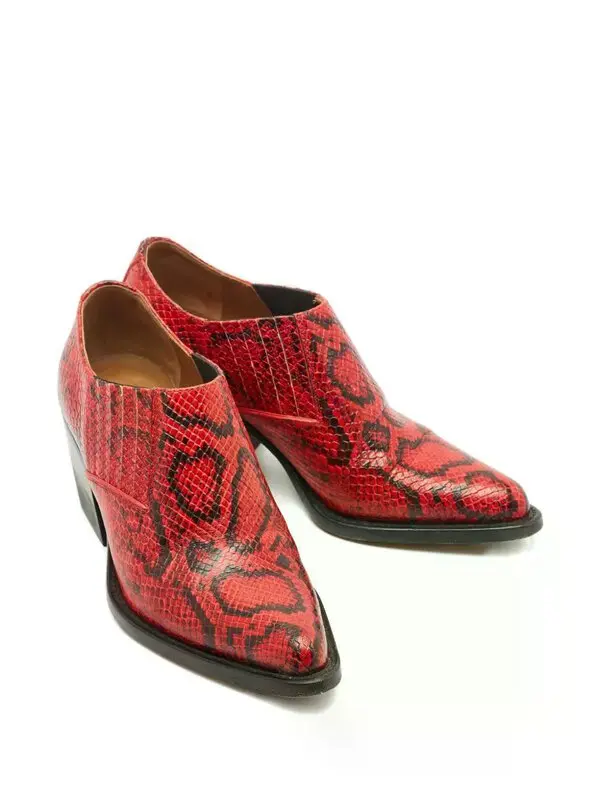 Chloé Rylee Snakeskin-embossed Leather Boots