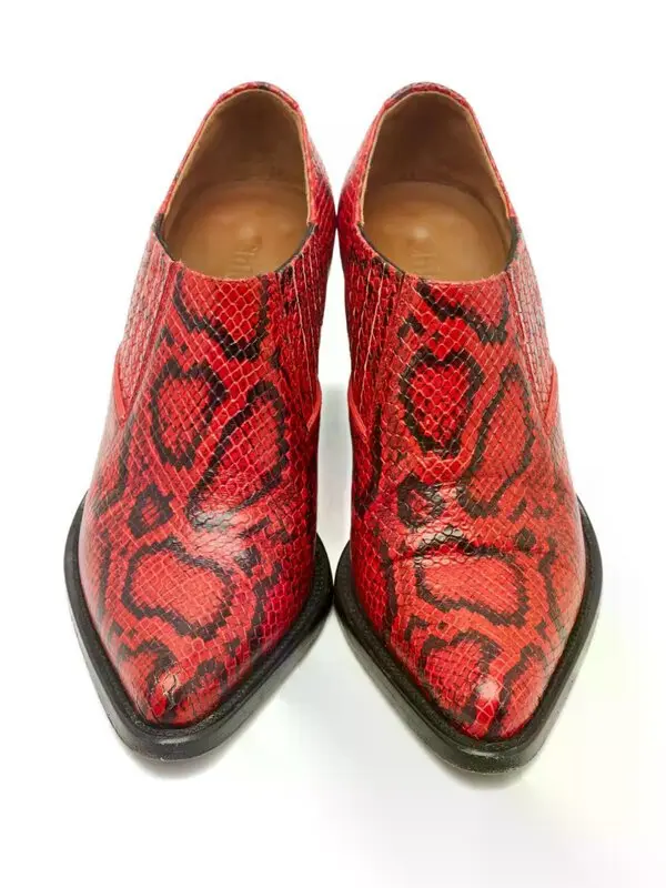 Chloé Rylee Snakeskin-embossed Leather Boots