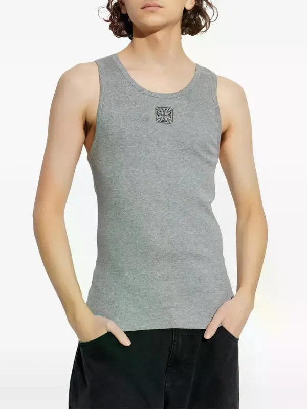 Vetements Graphic Print Ribbed Tank Top