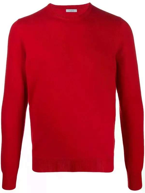 Malo Crew-neck Cashmere Sweater - Red