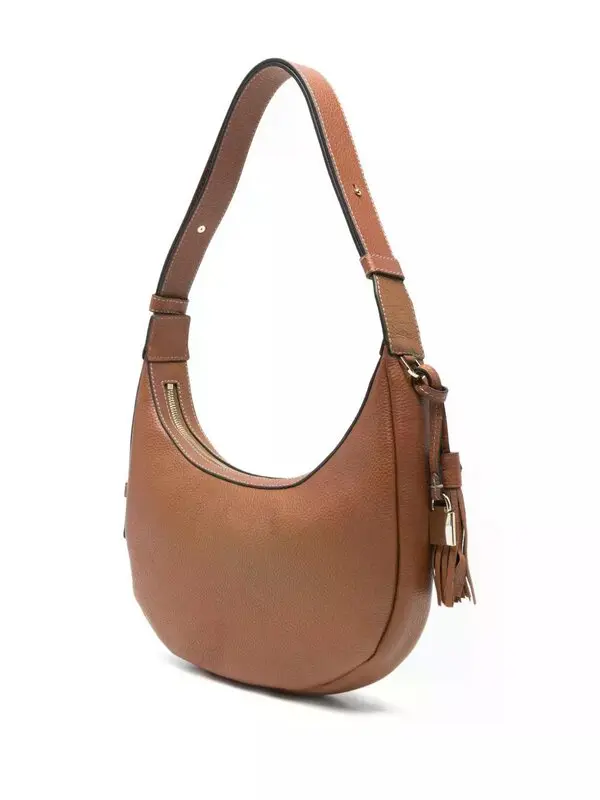 ASPINAL OF LONDON Pebble Leather Satchel With Tassel