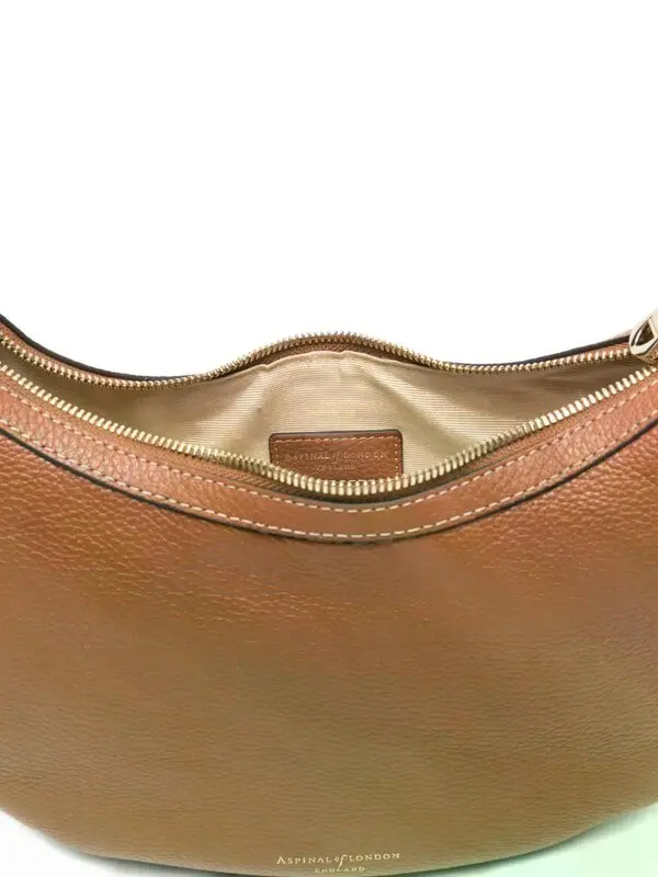 ASPINAL OF LONDON Pebble Leather Satchel With Tassel