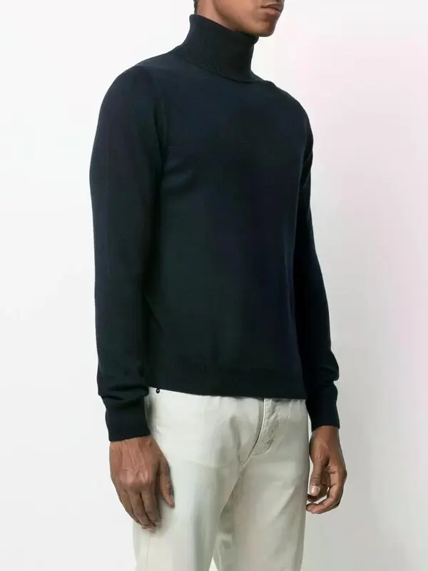 Malo Turtleneck Jumper - Blue