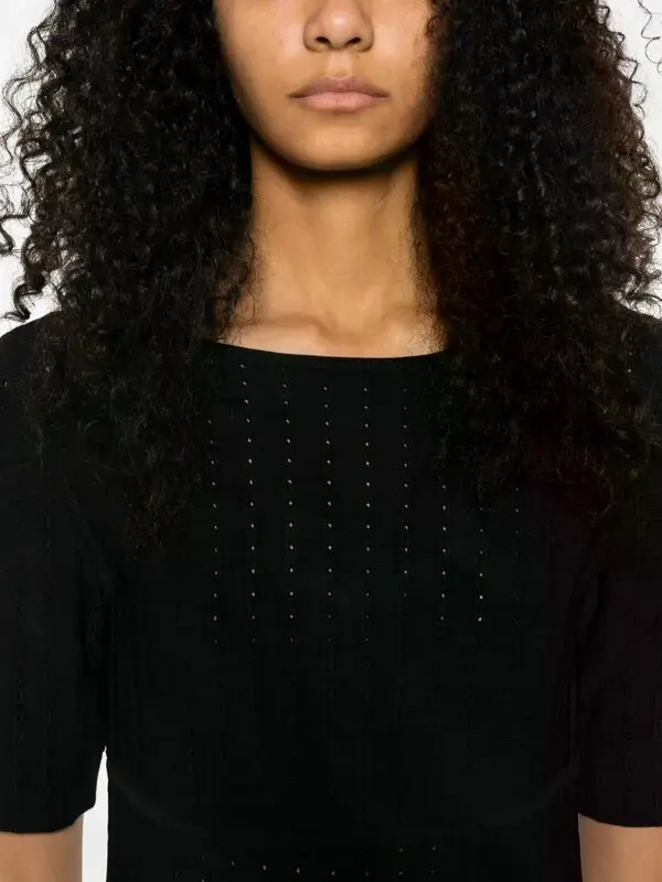 Herve Leger Short Sleeve Fit-and-flare Dress