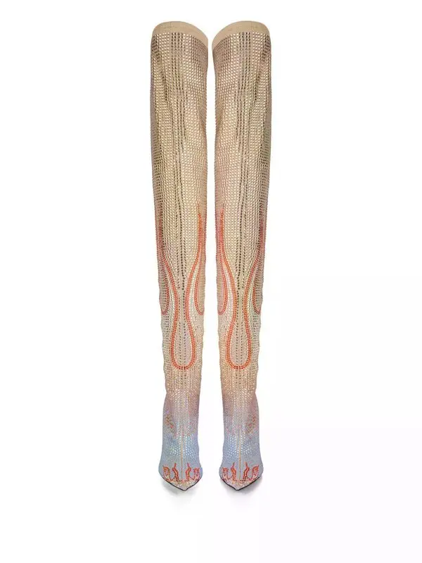 Philipp Plein Flame-design Over-the-knee Boots