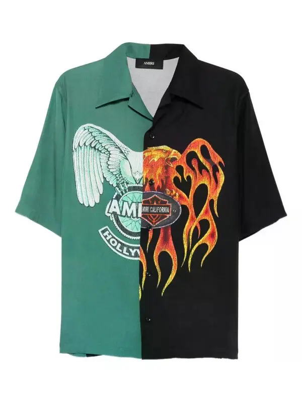 Amiri Spliced Camp Shirt