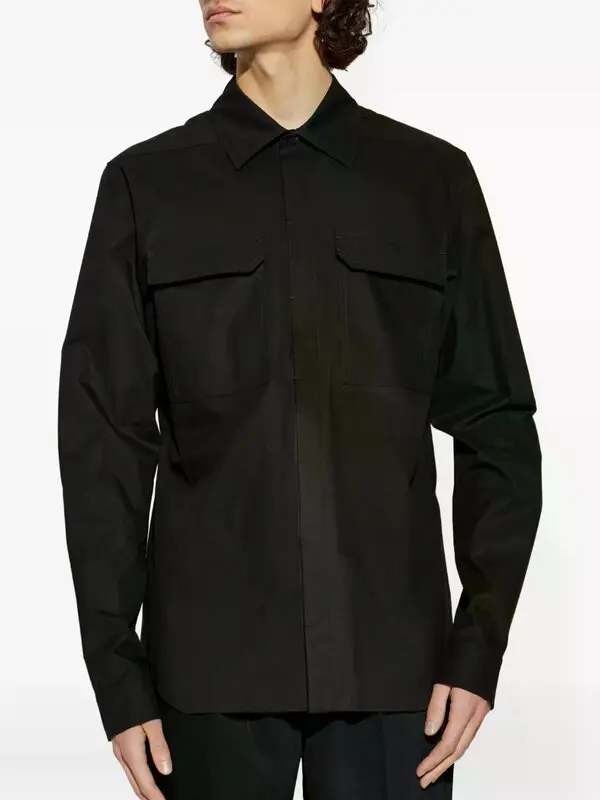 Rick Owens Cotton Shirt - Black