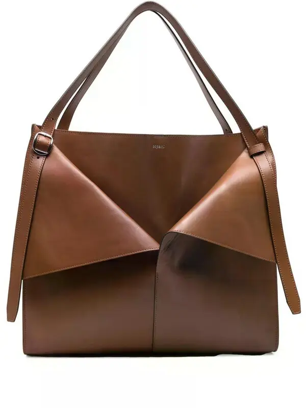 Coperni Cabas Leather Shoulder Bag - Brown