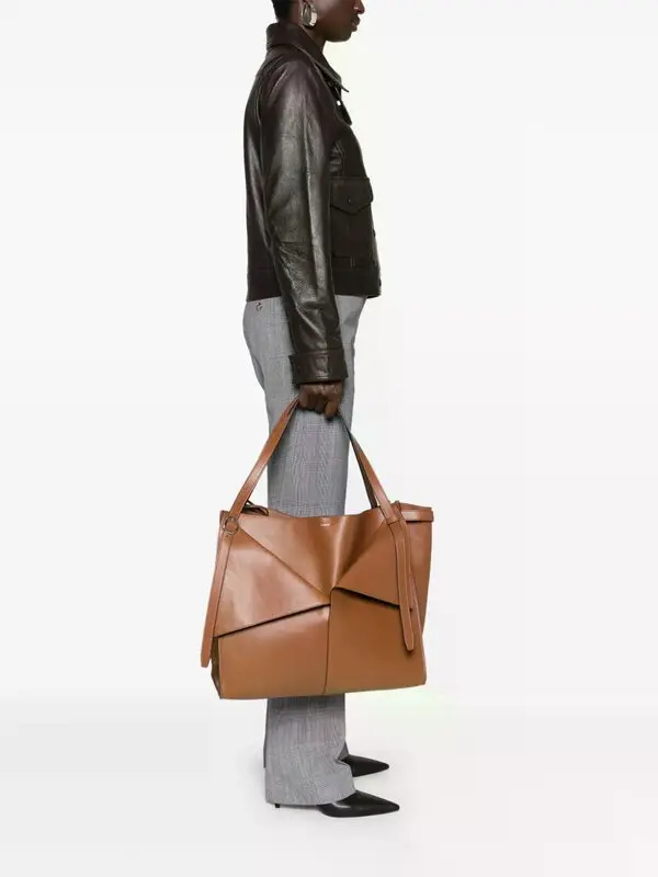 Coperni Cabas Leather Shoulder Bag - Brown