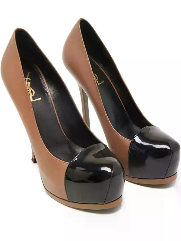 Saint Laurent Tribtoo Platform Pumps - Brown