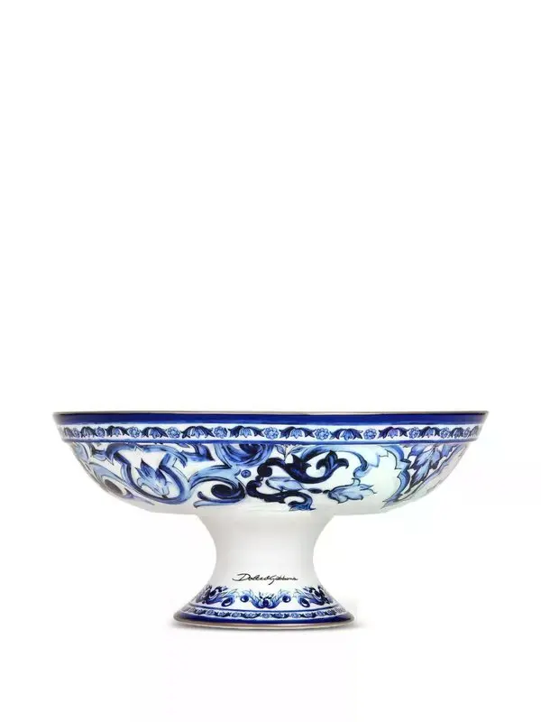 Dolce & Gabbana Floral Porcelain Fruit Bowl - White