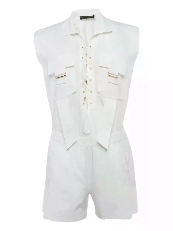 Alexandre Vauthier Drawstring-detail Playsuit - White