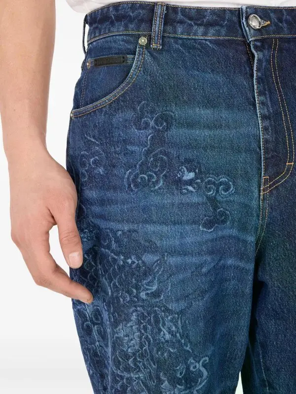 Roberto Cavalli Dragon-motif Jeans