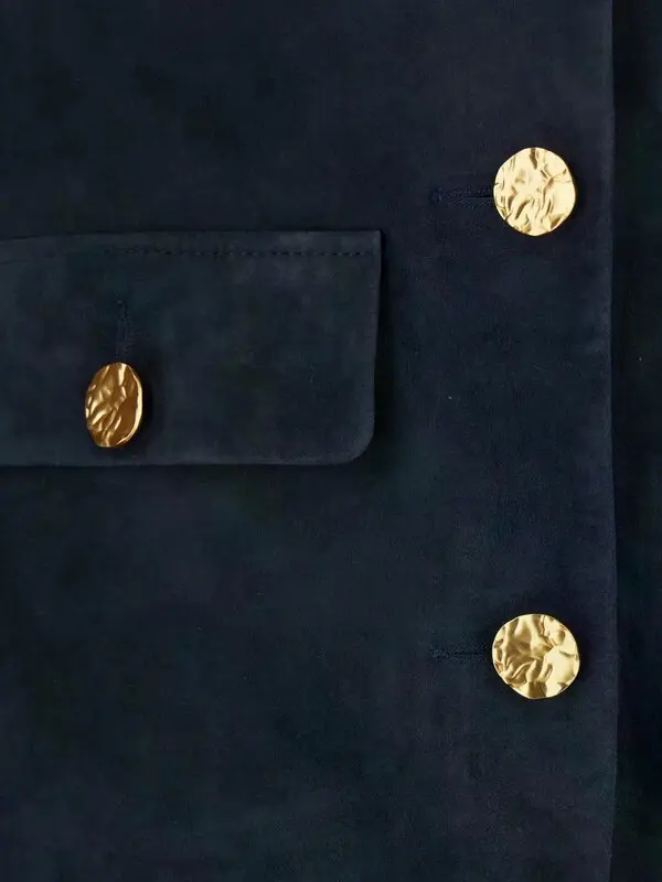 ARMA Button-up Patch-pocket Jacket - Blue