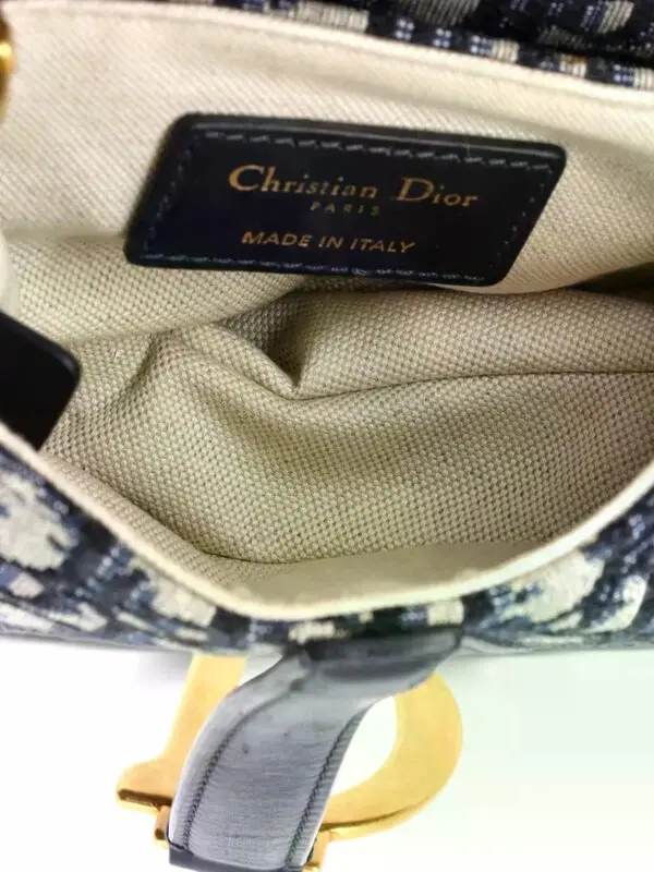Dior Saddle Handbag Oblique Canvas Mini Shoulder Bag - Blue