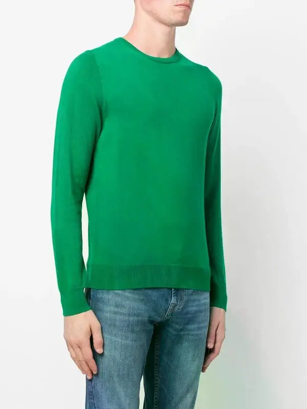 Malo Round-neck Knit Jumper - Green