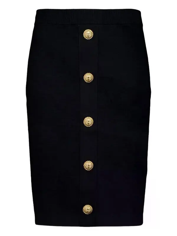 Balmain Button-detailed Midi Skirt
