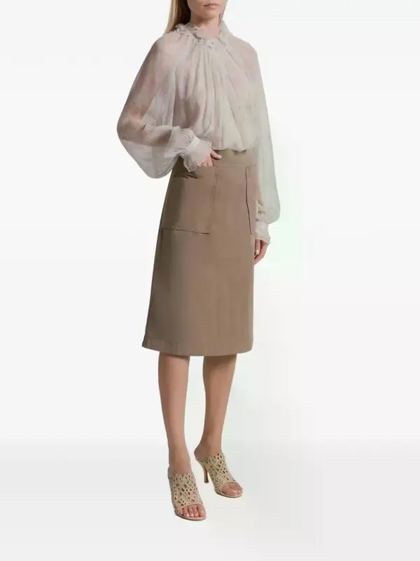 Alberta Ferretti Panelled Pocket Skirt