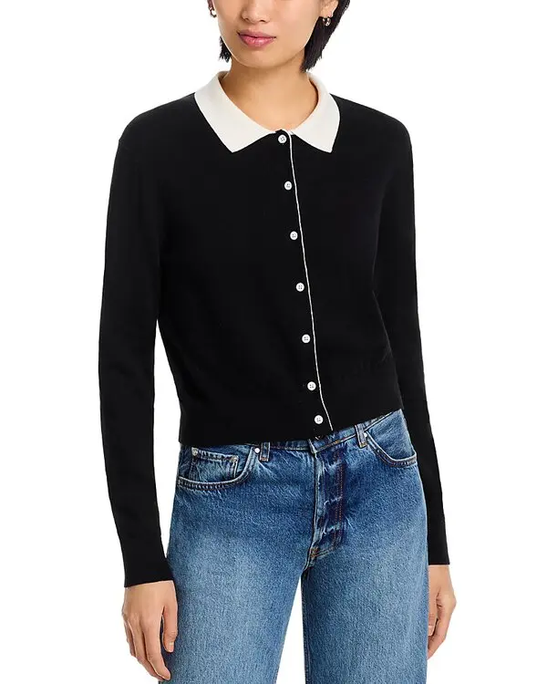 Velvet By Graham & Spencer Riven Collared Cardigan - Black