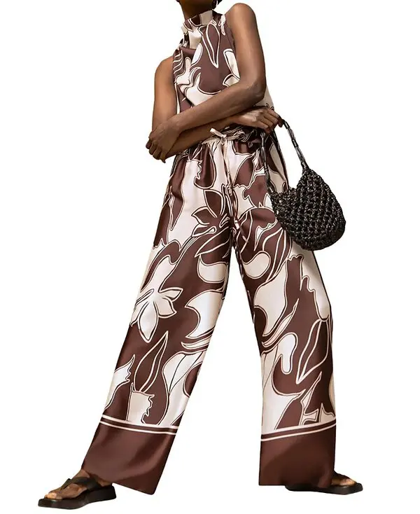 RO & ZO Swirl Border Print Trouser