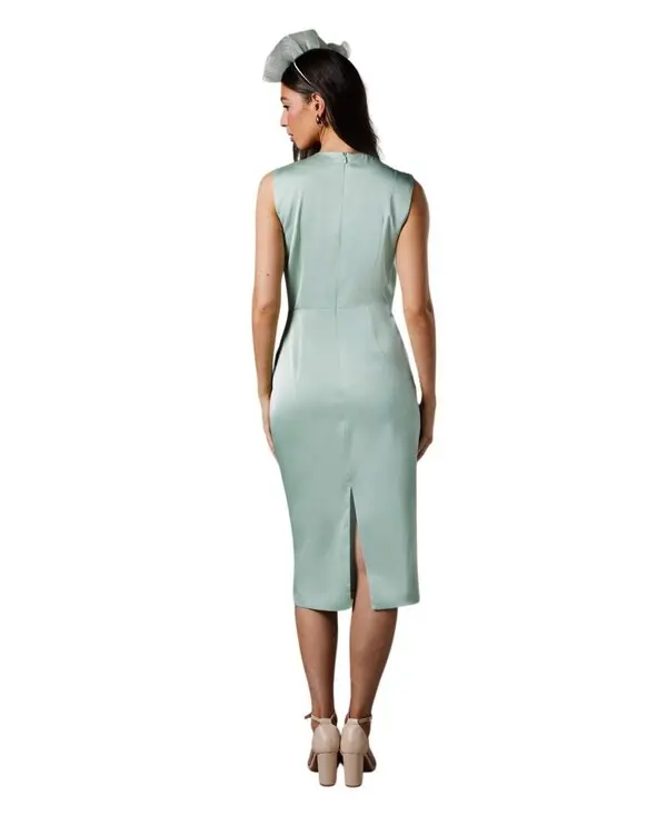 Coast Sleeveless Satin Frill Midi Dress