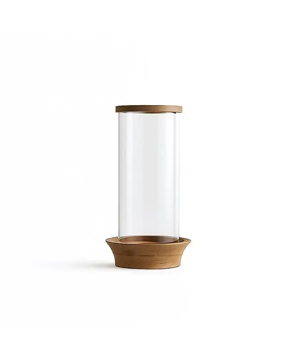 THE COLLECTIVE HOME Arbor Hurricane Candle Holder - Brown