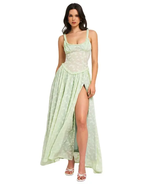 MISS CIRCLE NEW YORK Ulissa Drop Waist Maxi Dress