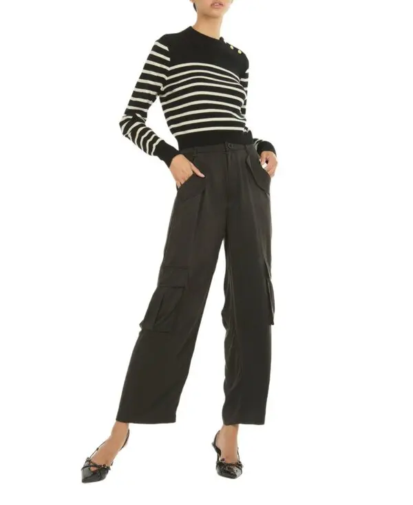 SECRET PON-PON Lyla Cargo Pants - Black