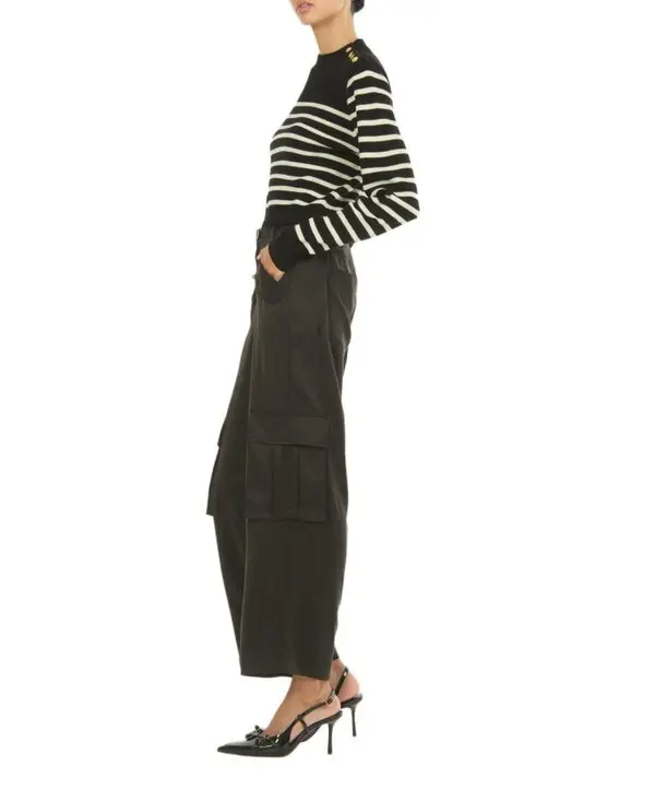 SECRET PON-PON Lyla Cargo Pants - Black