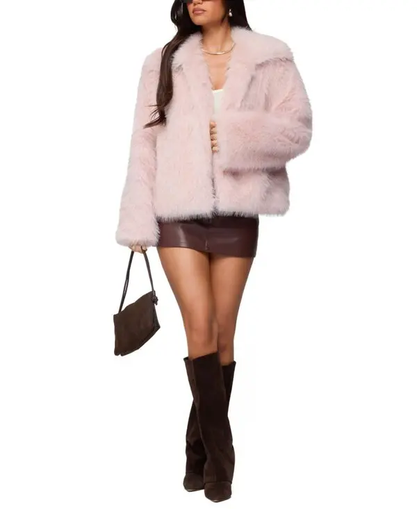 EDIKTED Oversized Faux Fur Jacket