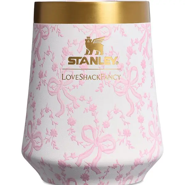 STANLEY Exclusive X Loveshackfancy Holiday The Reserve Wine Tumbler Set - Coquette Bow Chantilly