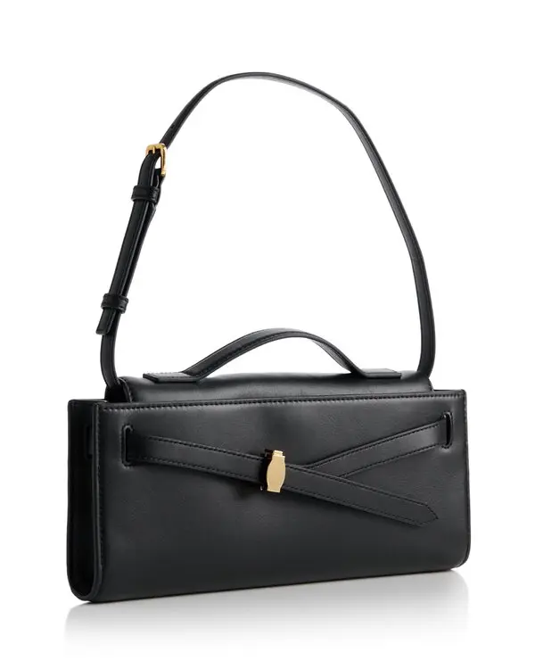 Veronica Beard Dash Leather Clutch - Black