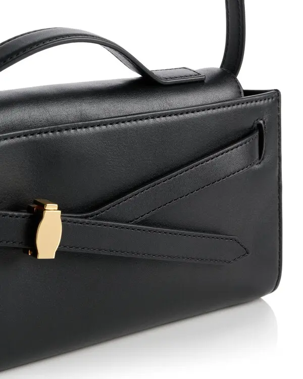 Veronica Beard Dash Leather Clutch - Black