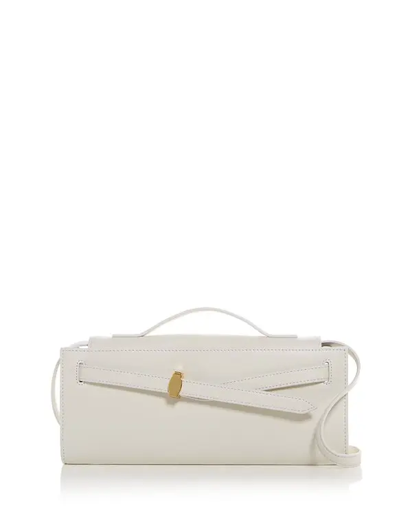Veronica Beard Dash Leather Clutch - Off White