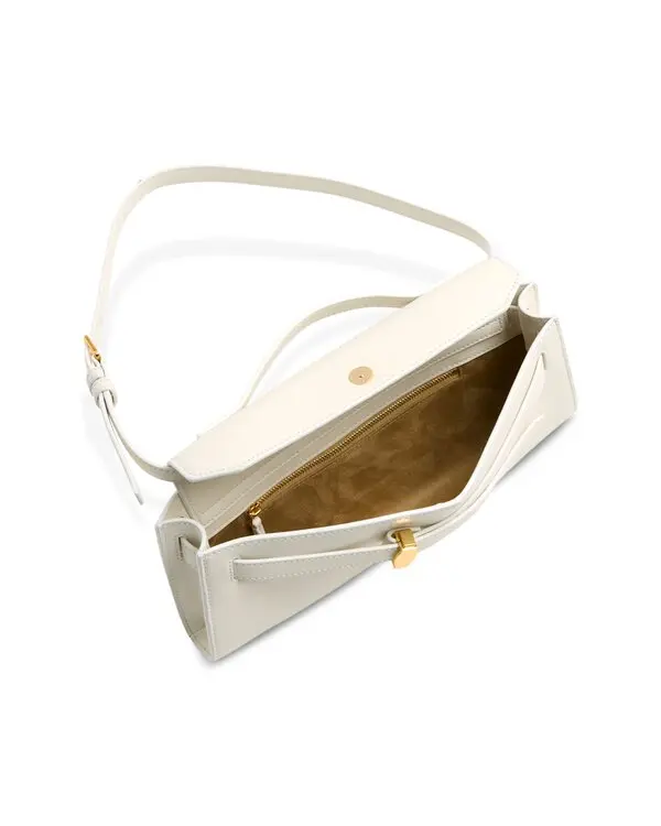 Veronica Beard Dash Leather Clutch - Off White