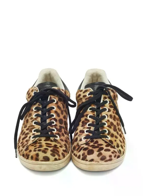 Isabel Marant Étoile Leopard-print Pony-fur Sneakers