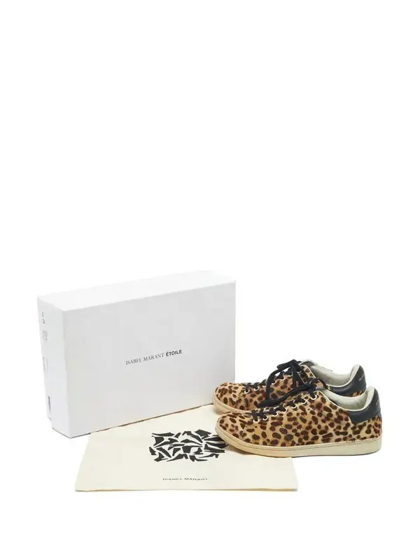 Isabel Marant Étoile Leopard-print Pony-fur Sneakers