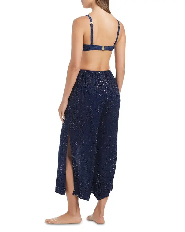 BLEU BY ROD BEATTIE Sequin Side Slit Cover Up Pants