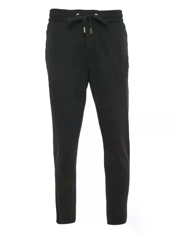 Dolce & Gabbana Jersey Logo Detail Drawstring Track Pants - Black