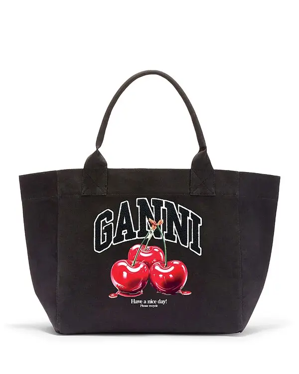 GANNI Trapeze Shopper Tote - Phantom