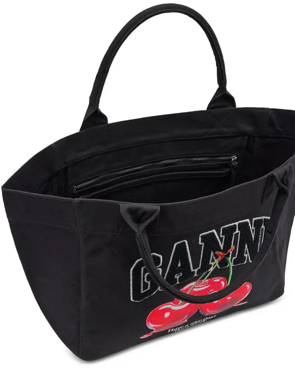 GANNI Trapeze Shopper Tote - Phantom
