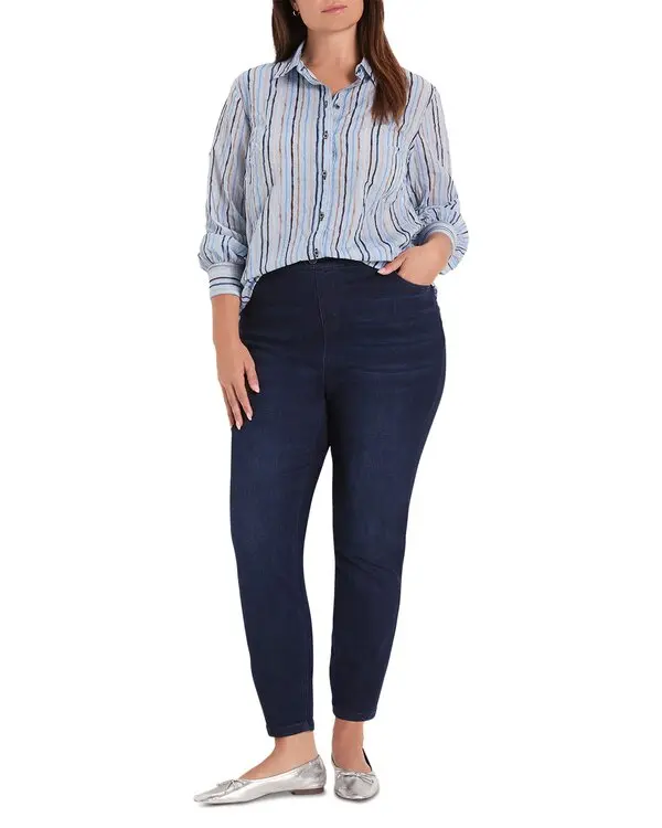 NIC+ZOE Plus Drifty Painted Stripe Shirt